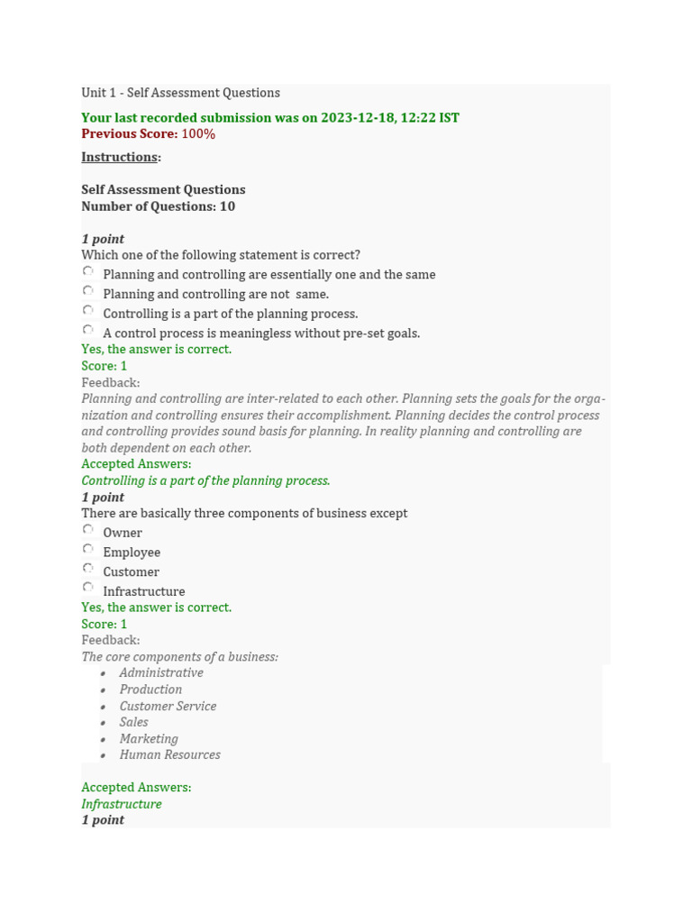 Management Principles and Practices Quiz | PDF | Human Resources ...