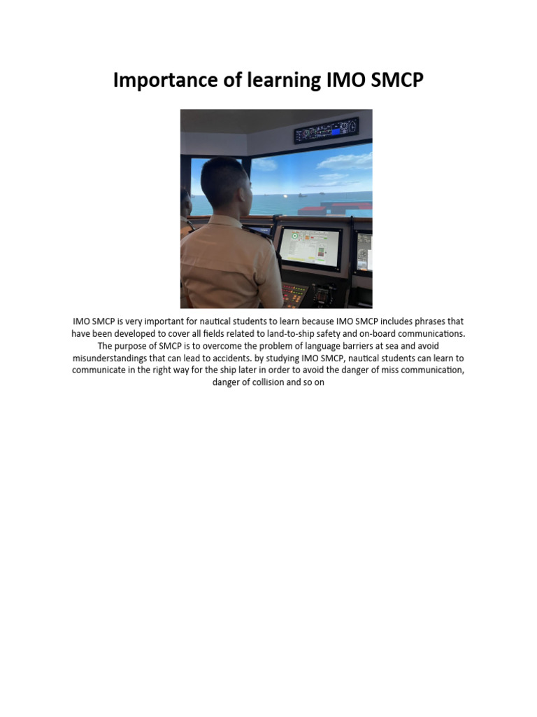 Importance of Learning SMCP | PDF