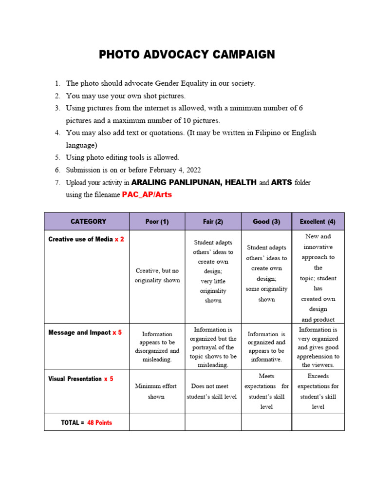 Photo Advocacy Campaign Guidelines | PDF | Art