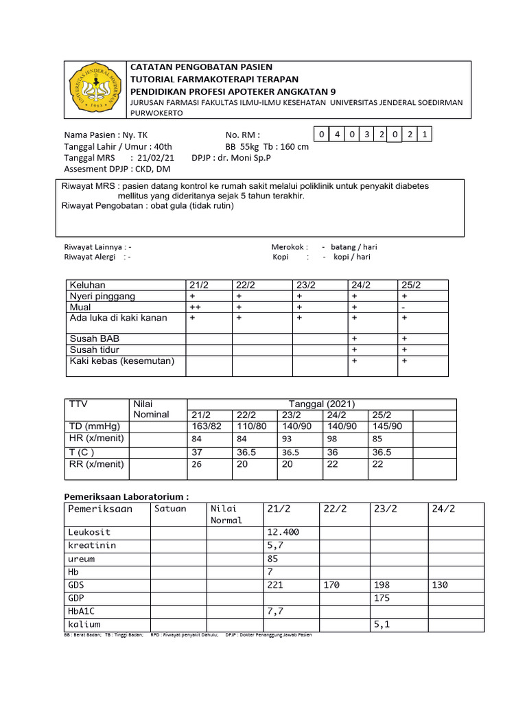 Form PTO Kasus DM - Angkatan 9 | PDF