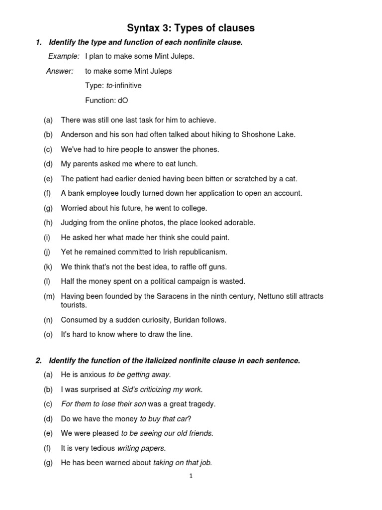 A12 - Syntax Clauses | PDF