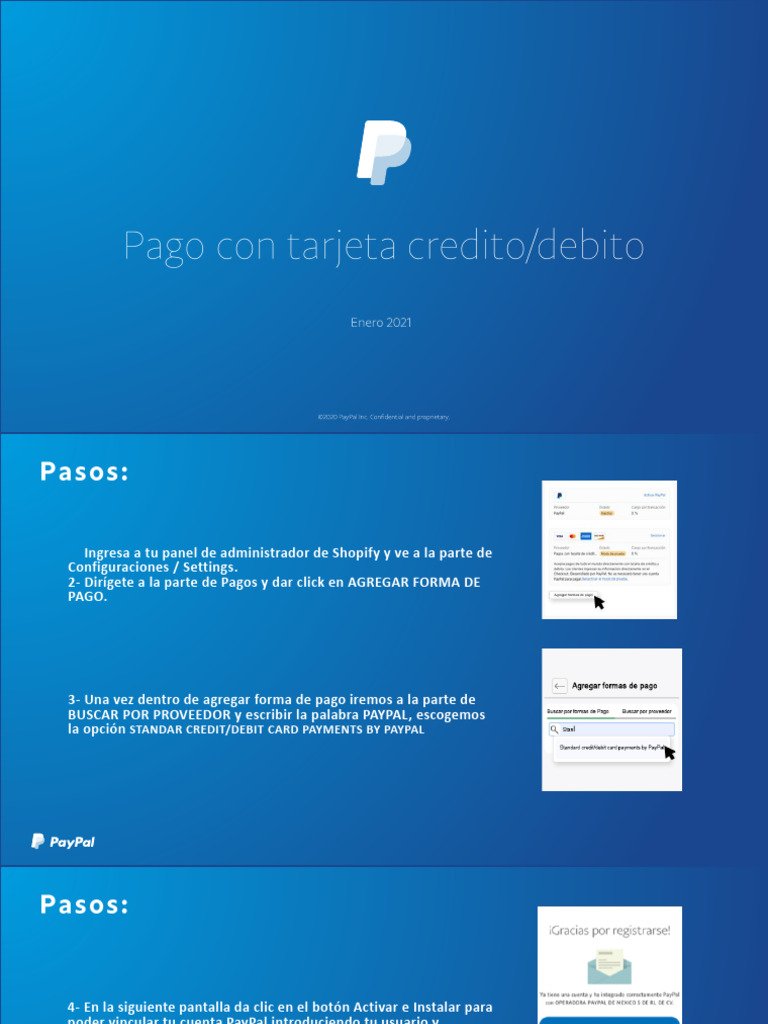 Manual Guia Pago Con Tarjeta PayPal | PDF | Finanzas y dinero