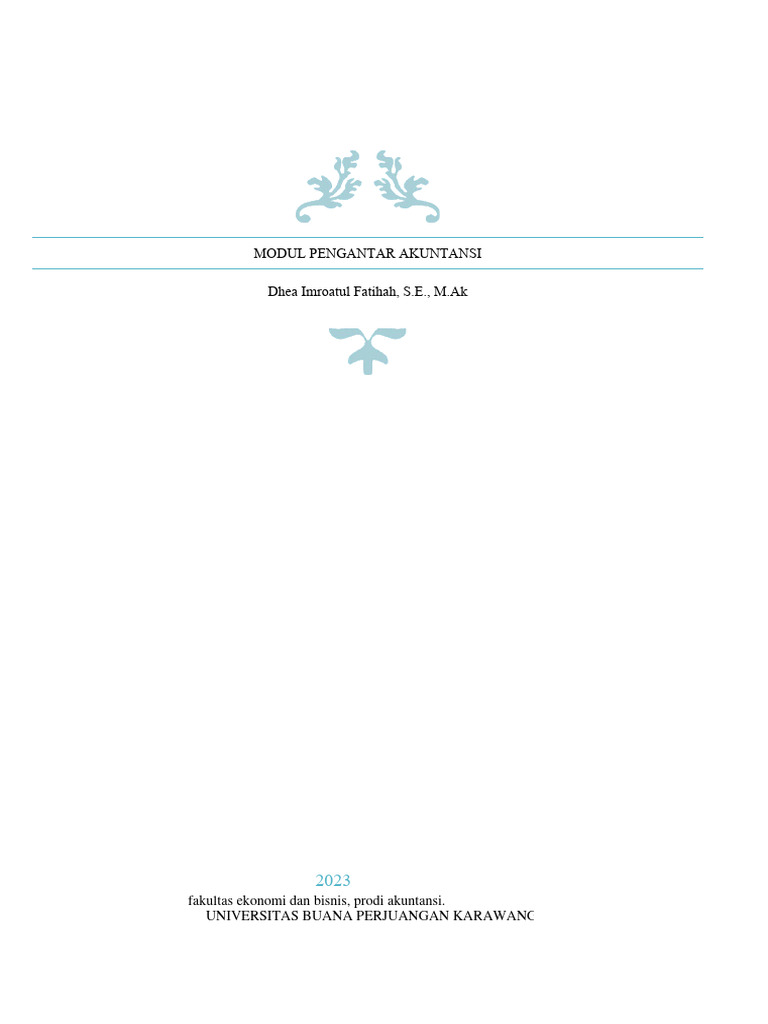 PTM 5 - Modul Pengantar Akuntansi 2023 | PDF