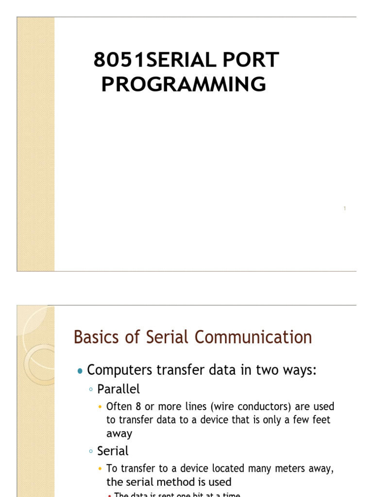 8 8051 Serial Communication | PDF | Science & Mathematics | Computers