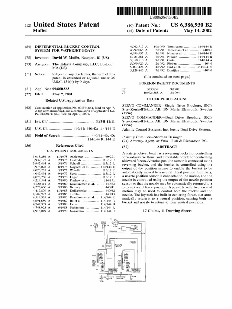 Differential Bucket Control System For Waterjet Boats | PDF | Jet ...