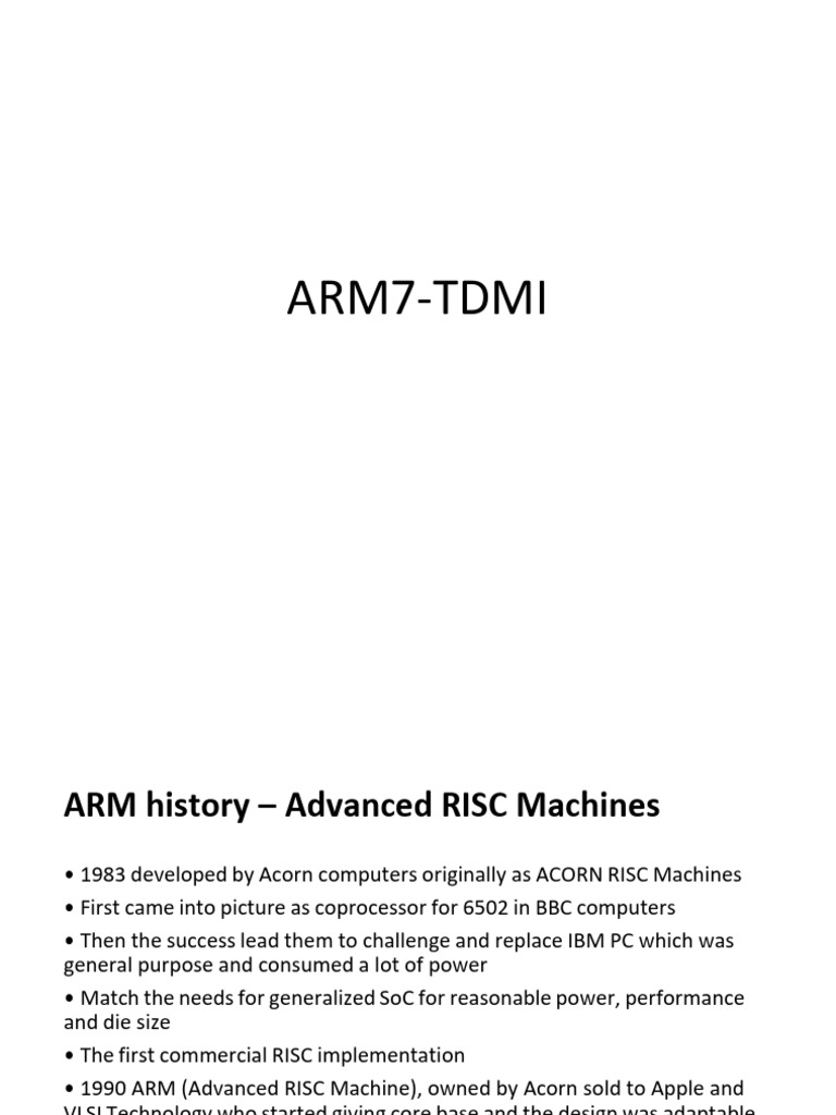 10 Arm 7 Tdmi Introduction | PDF