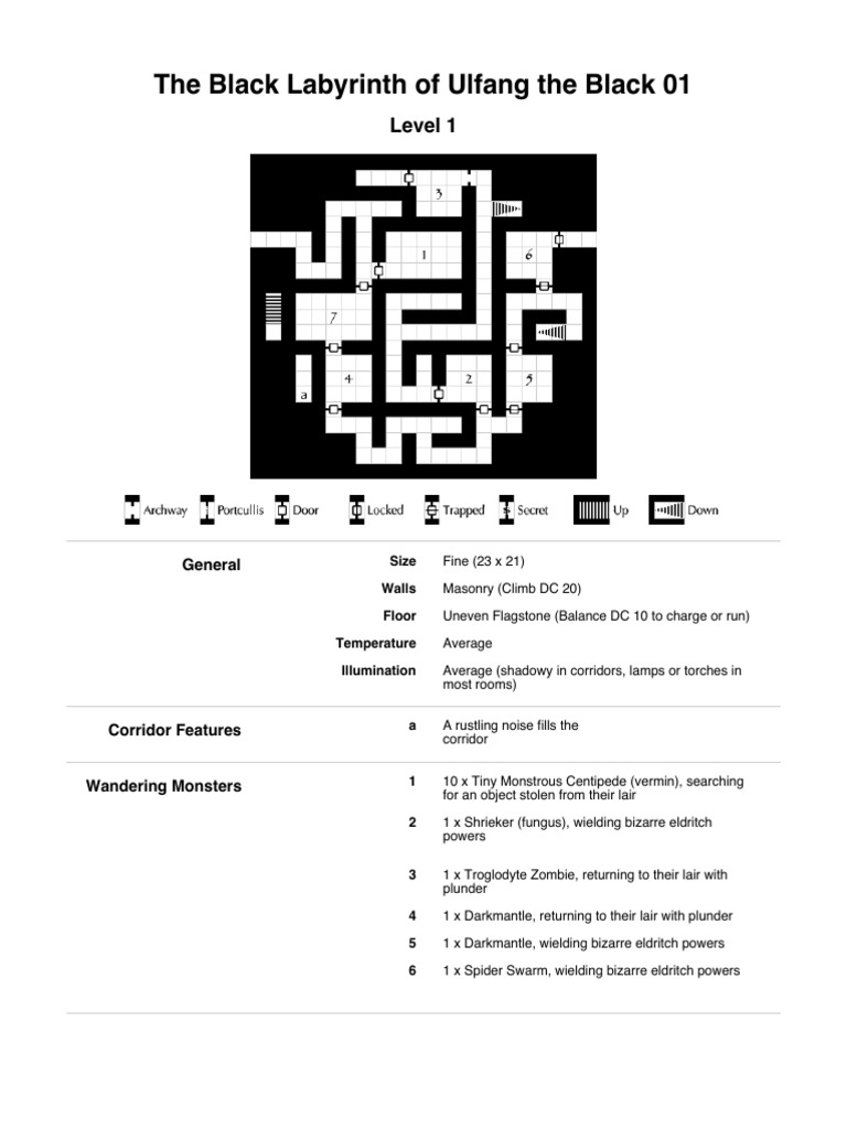 The Black Labyrinth of Ulfang The Black 01 | PDF