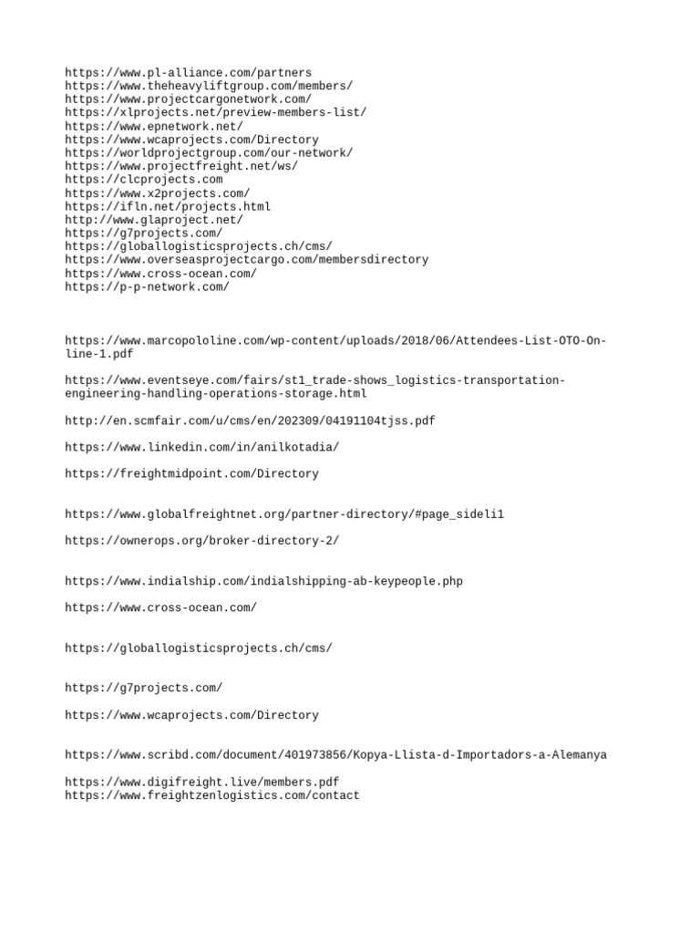 Projects Logistics Network | PDF