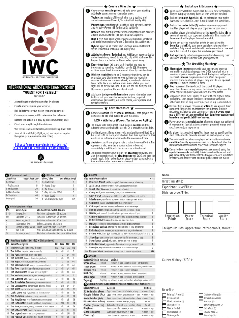 International Wrestling Championship | PDF | Professional Wrestling ...