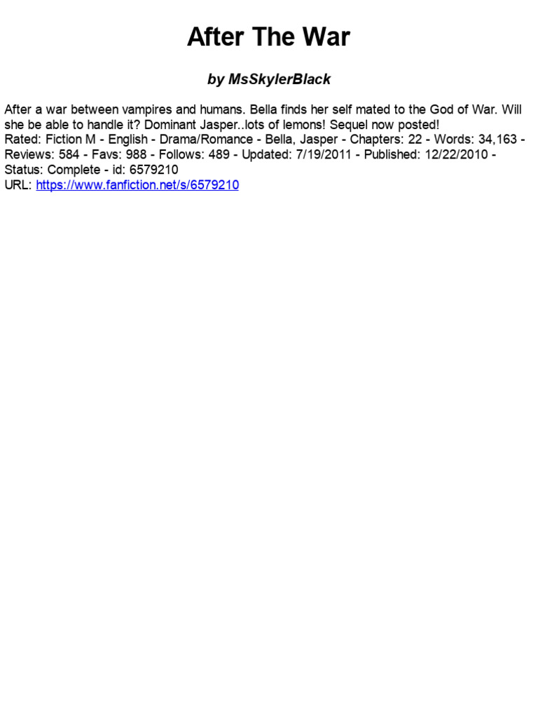 MsSkylerBlack Aka ShaveC - After The War | PDF