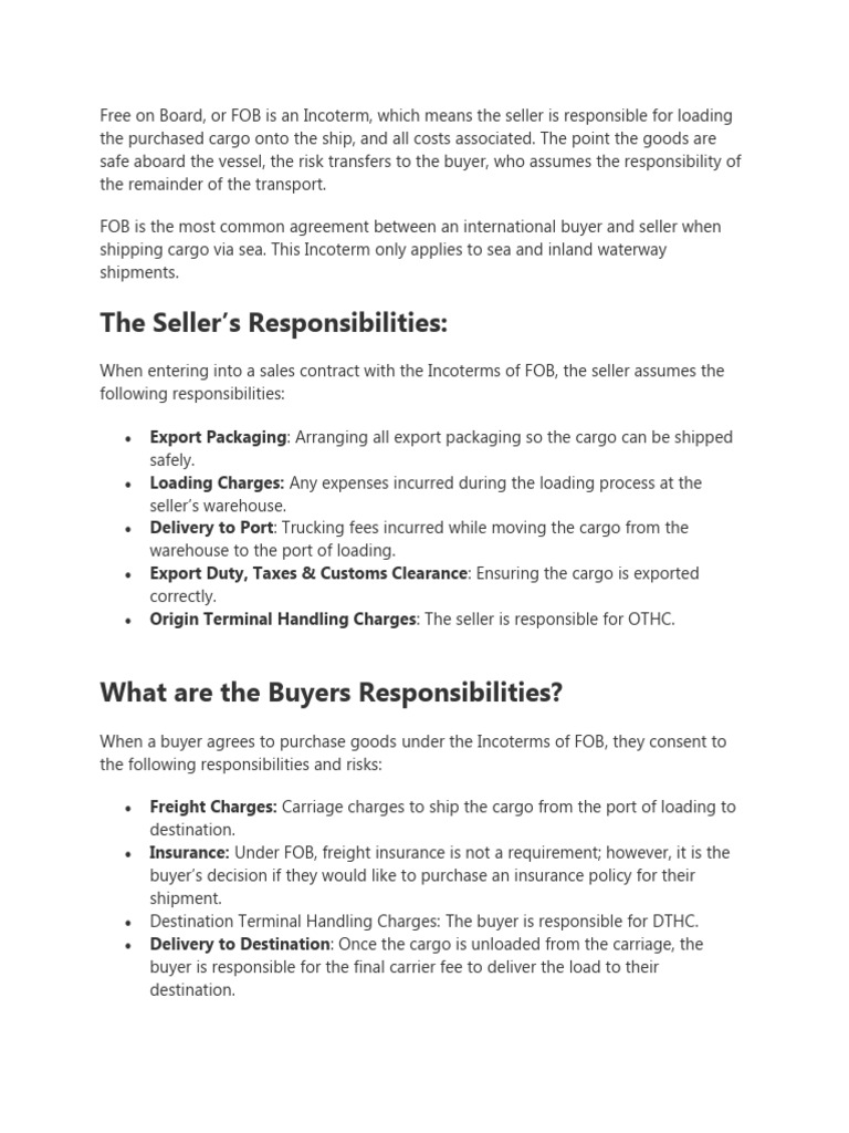 FOB Term | PDF