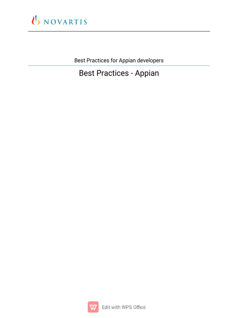 Appian BestPractices and Standards Updated | PDF