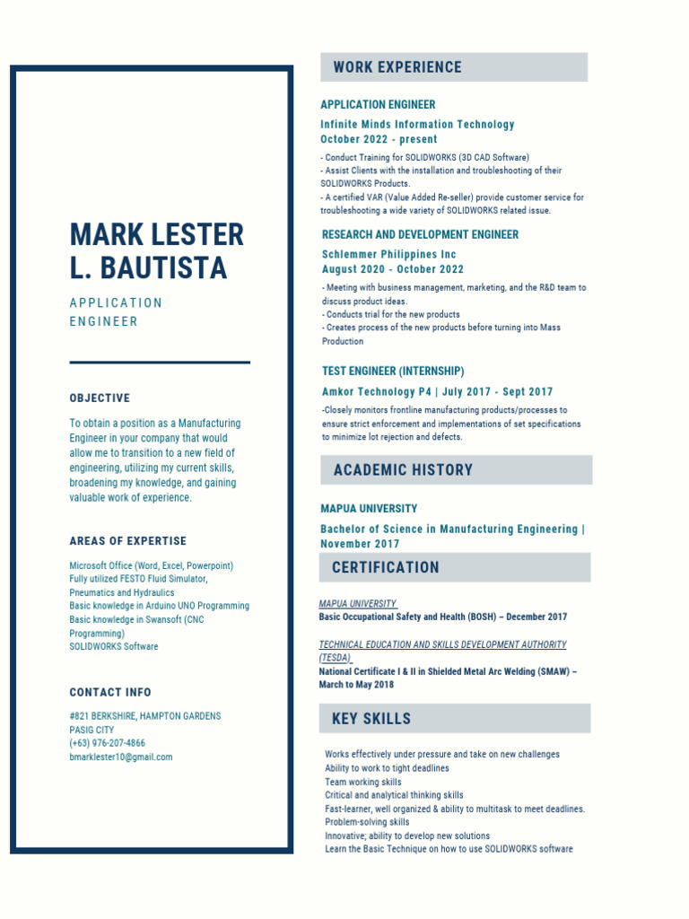 Mark Lester L. Bautista Resume | PDF