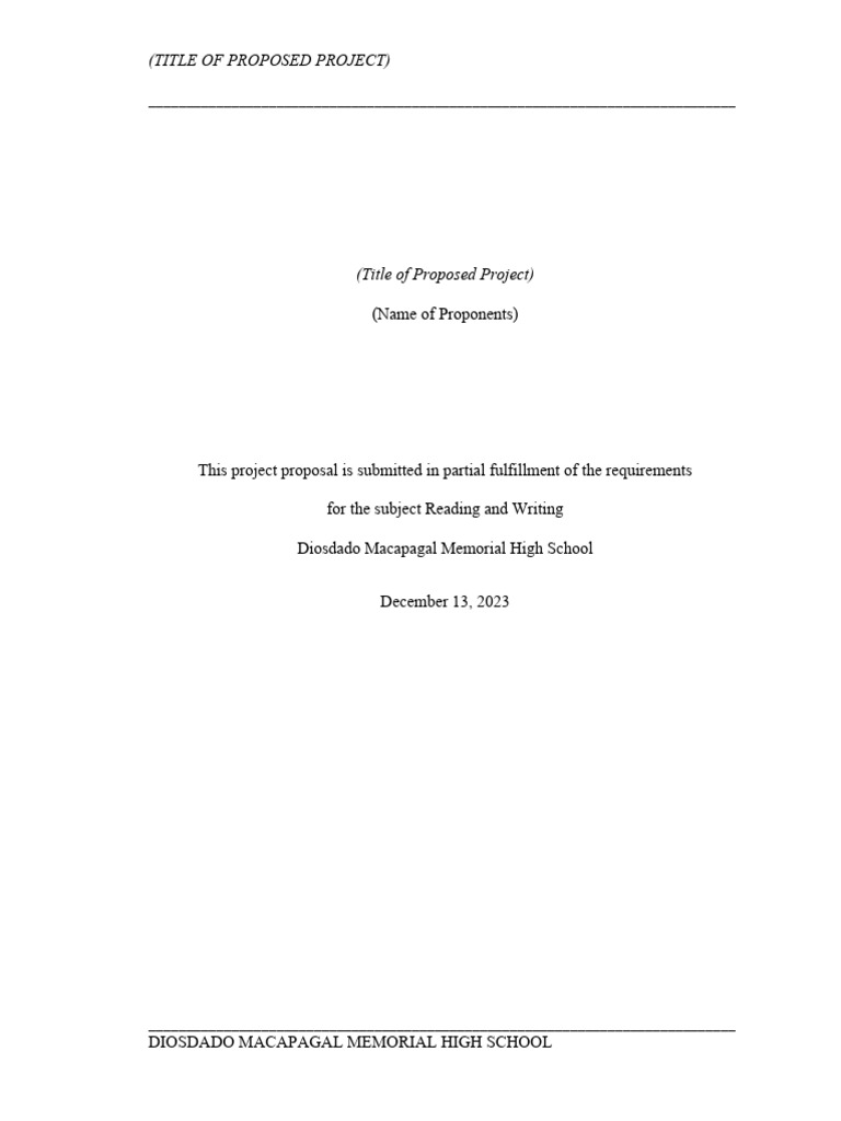 Project-Proposal-Template | PDF