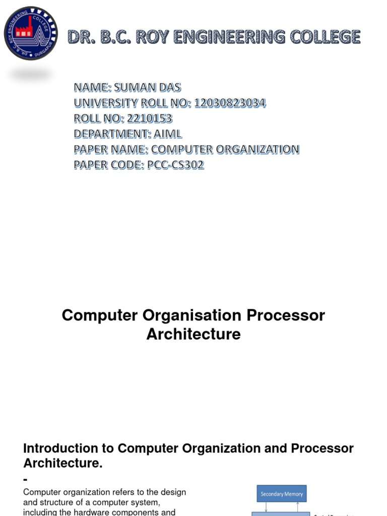 Computer Organisation Processor Architecture | PDF | Central Processing Unit | Parallel Computing