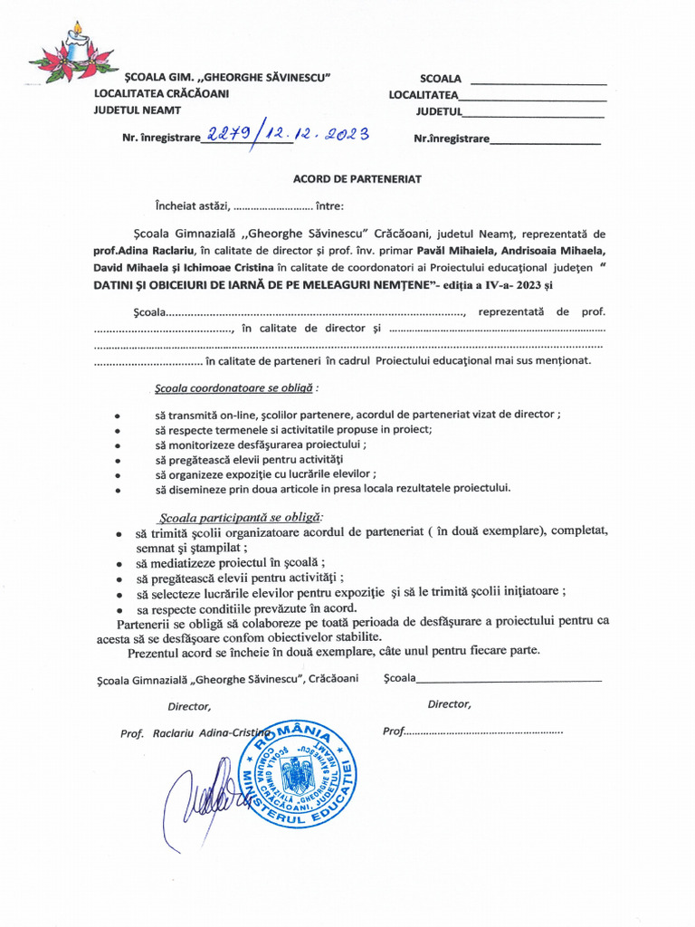 Acord de Parteneriat | PDF