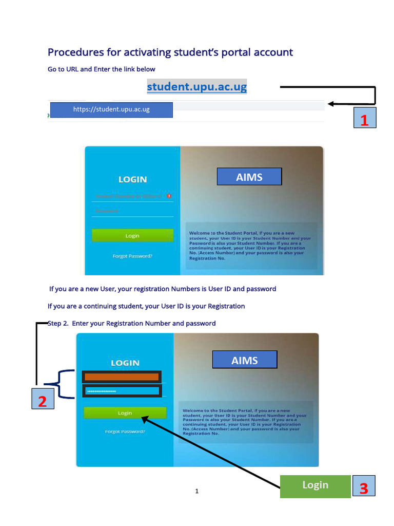Student Portal Guidelines - Upu | PDF | Password | Login