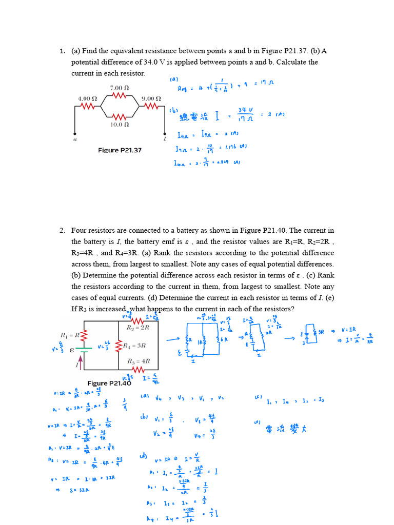 Homework Chapter 21 - 2023 | PDF | Electrical Engineering | Electronic Circuits