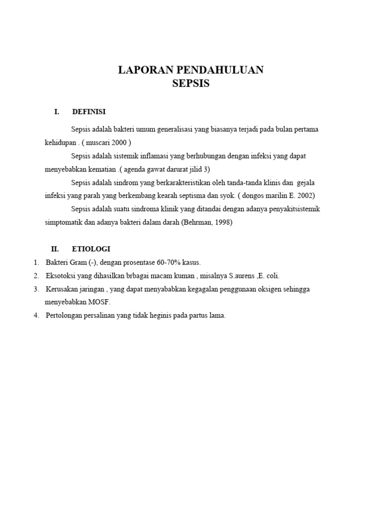 LP and ASKEP SEPSIS SISKA | PDF
