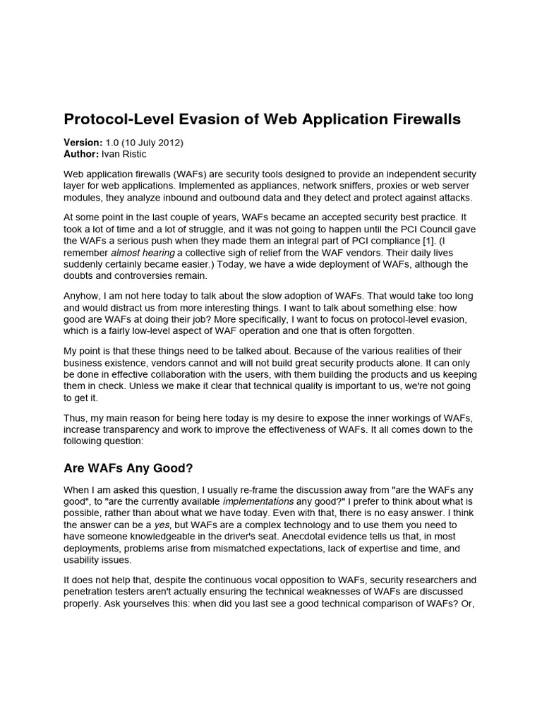 BH US 12 Ristic Protocol Level WP | PDF | Http Cookie | Php