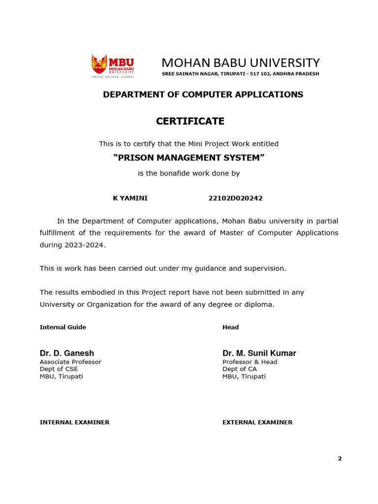 Prison Management System 1 | Download Free PDF | Class (Computer ...