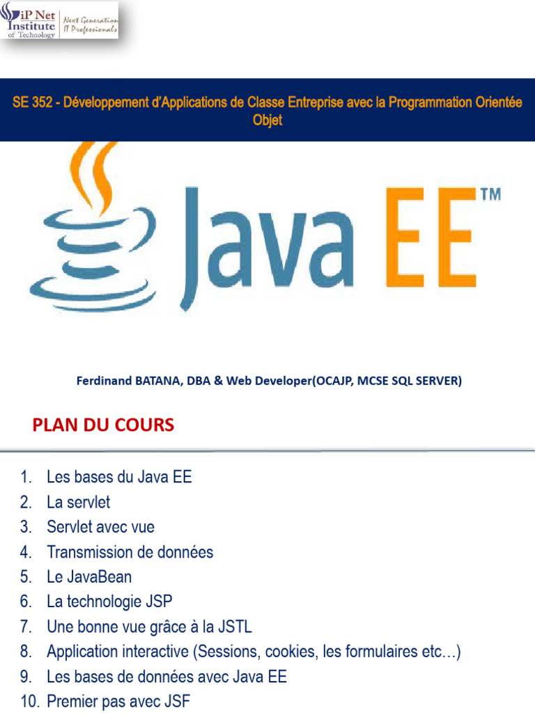 Java Ee | PDF | Java (Langage de programmation) | Informatique