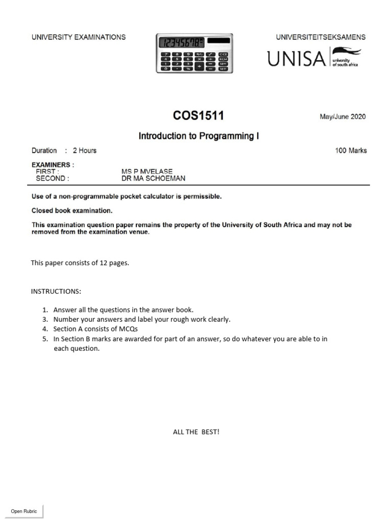 C++ Programming Exam Questions | PDF | Teaching Methods & Materials