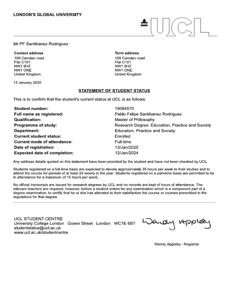 Student Status | PDF