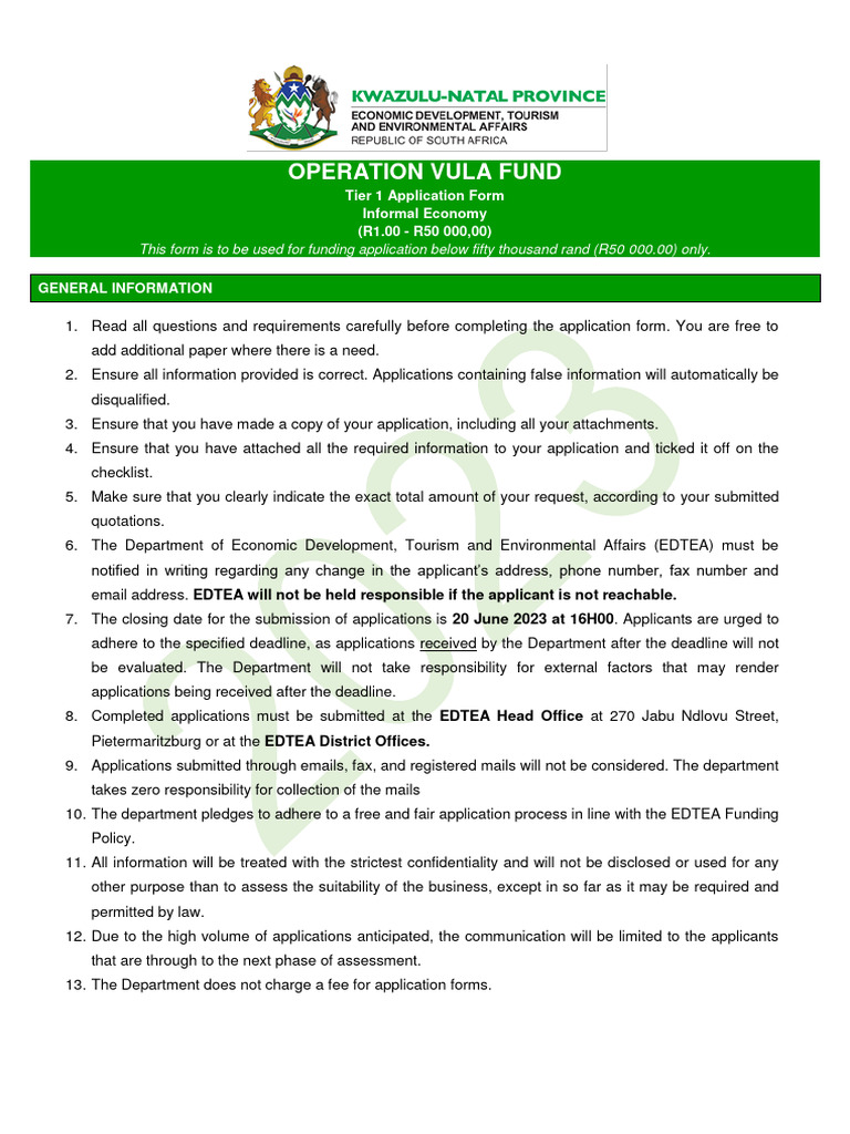 Tier 1 OVF Application Form ENGLISH | PDF | Business | Law