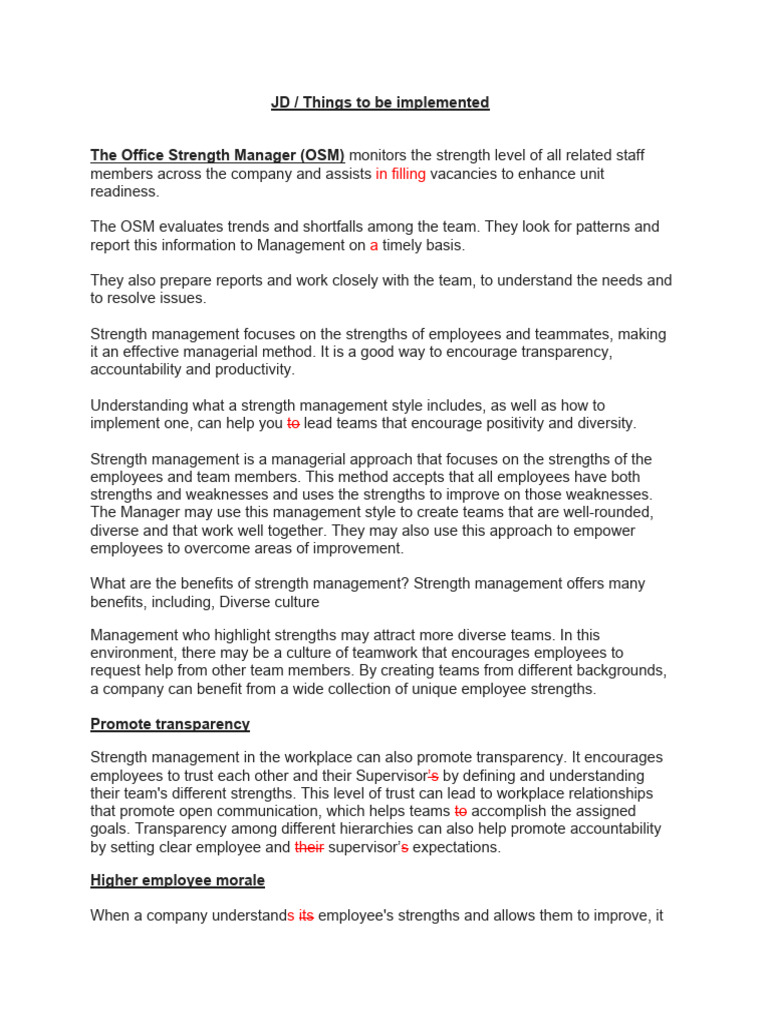 The Office Strength Manager | PDF