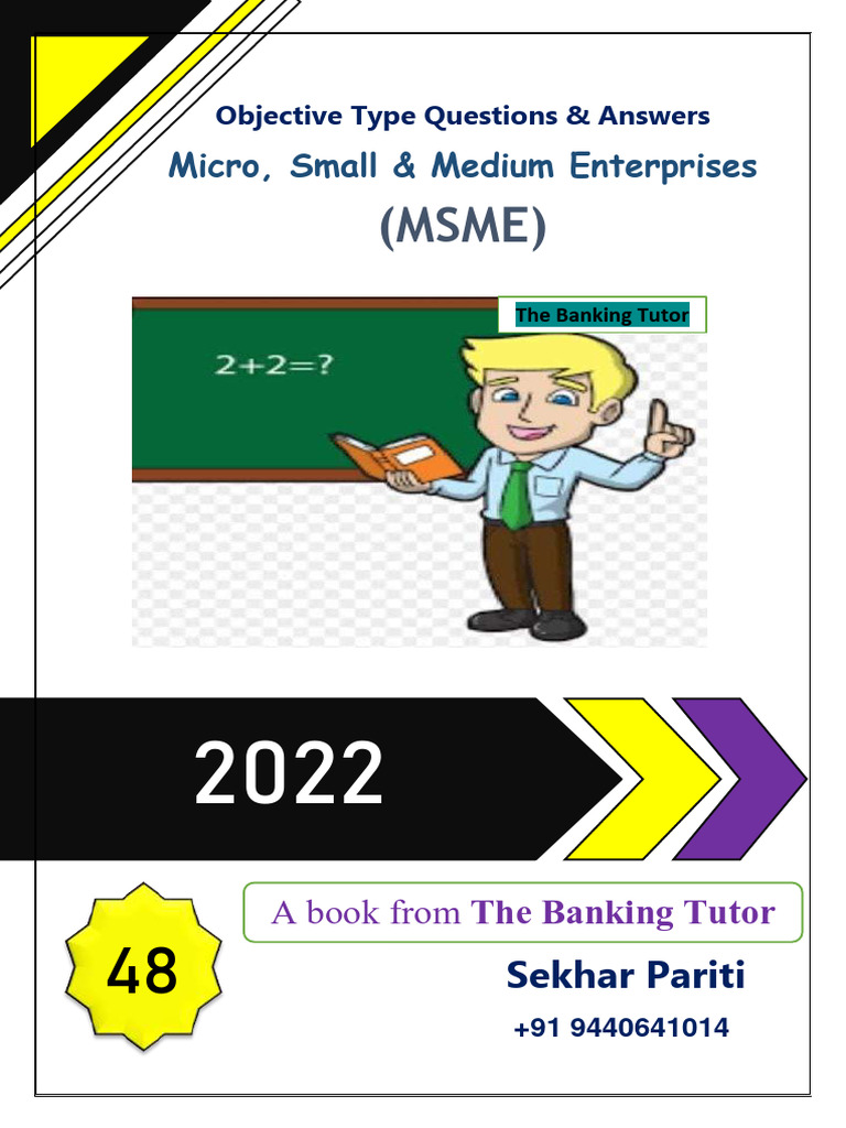 MSME Objective Questions & Answers | PDF | Small And Medium Sized ...