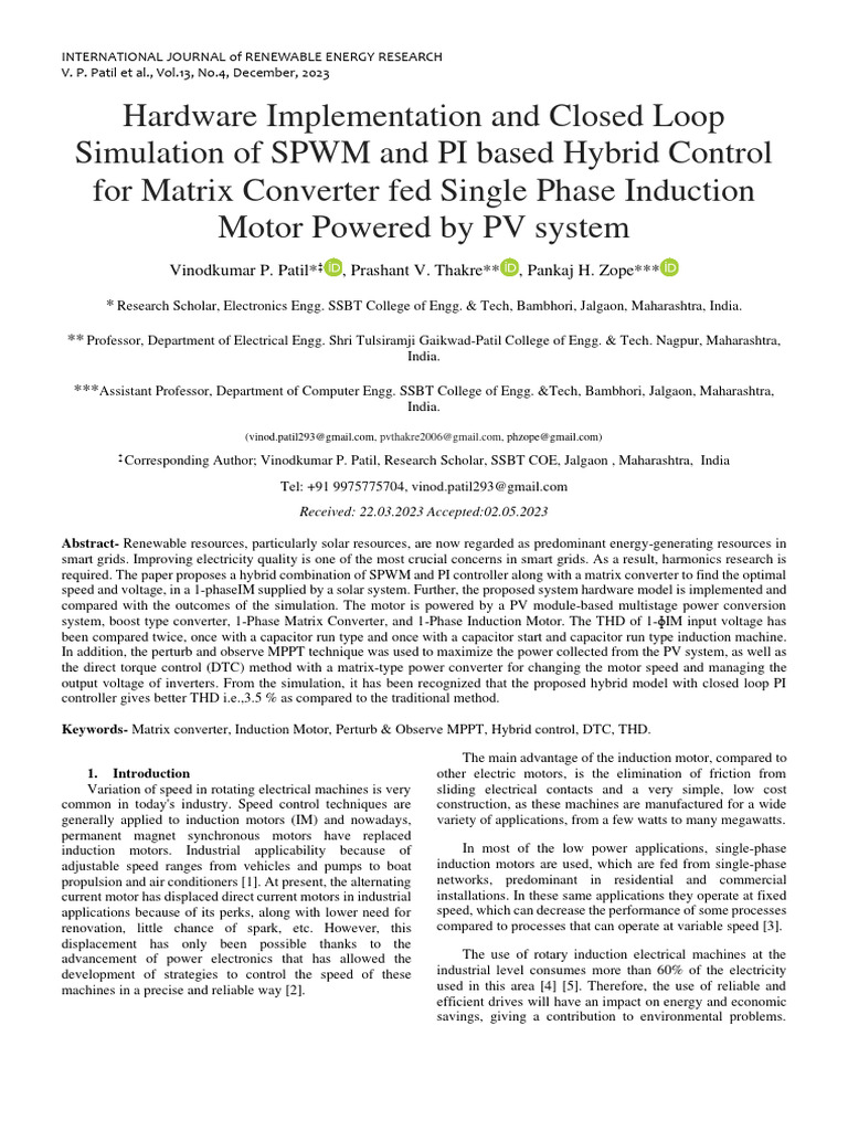Document | PDF | Electric Motor | Power Inverter
