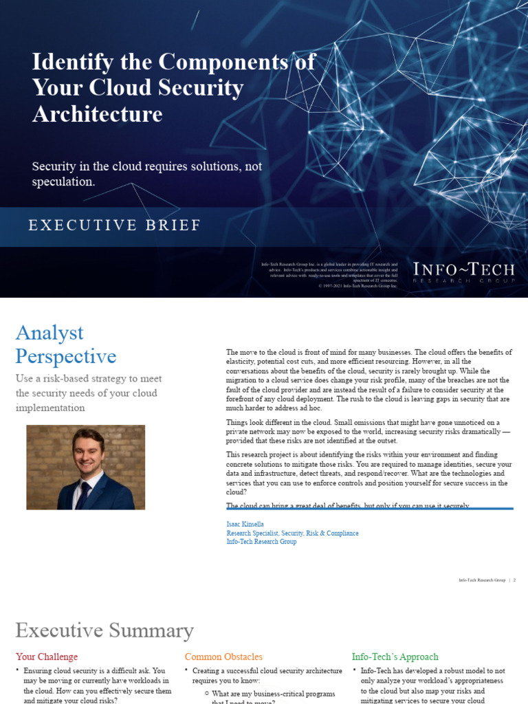 It Identify The Components Of Your Cloud Security Architecture
