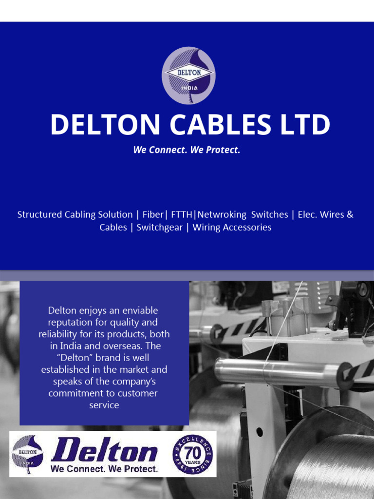 Delton Cables-SCS Product PPT Gujarat LimiInfotech Limited | PDF | Optical Fiber | Electrical ...