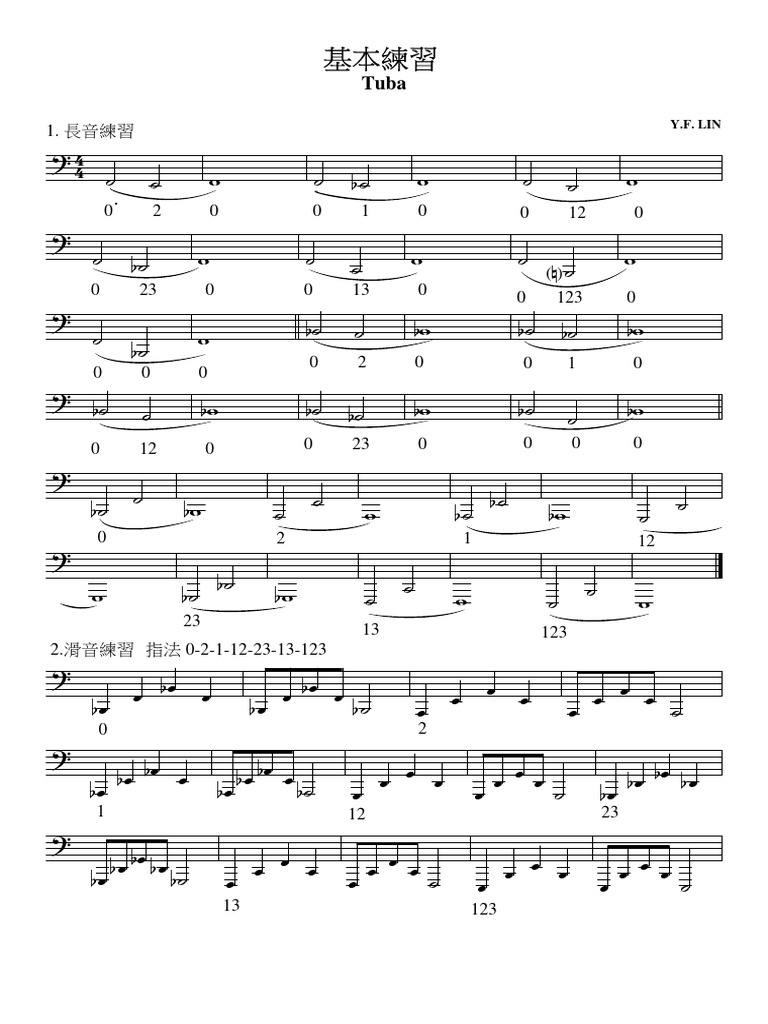 Tuba Practice Exercises | PDF