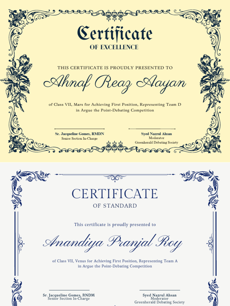 Certificate Examples 2 | PDF