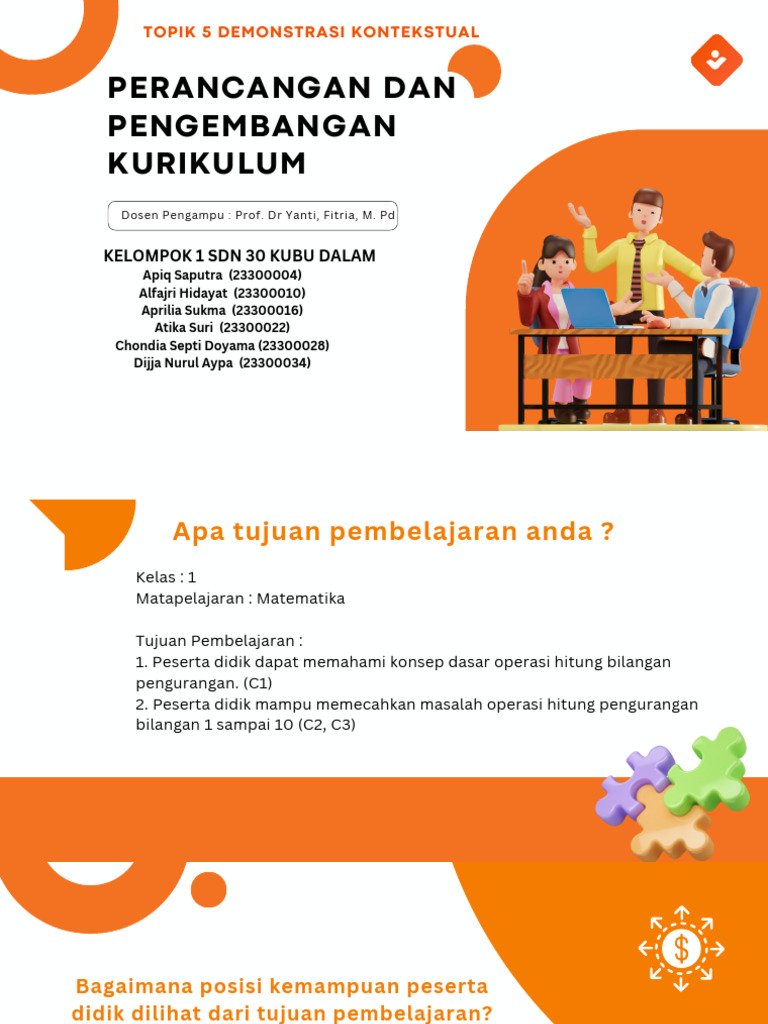 T5 Demonstrasi Kontekstual Kurikulum Kelompok 1 | PDF