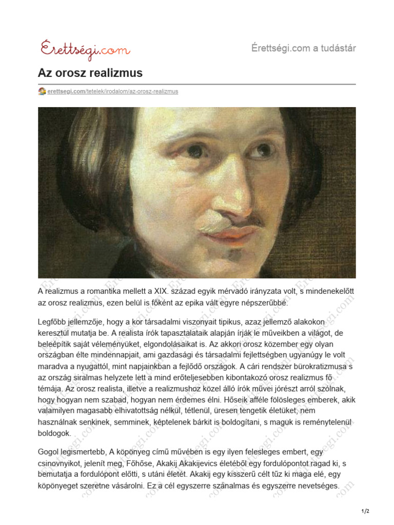 Az Orosz Realizmus | PDF