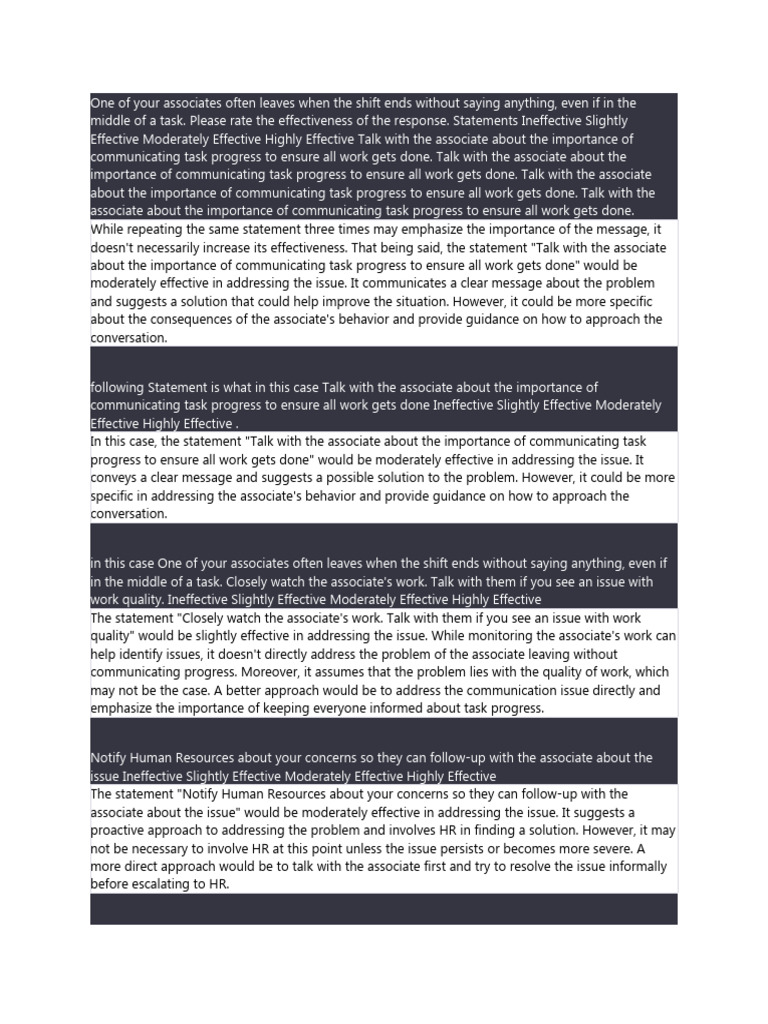 Amazon Manger Internship Test | PDF | Overtime | Human Resources