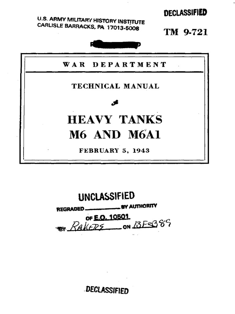 War Department M6 M6A1 Technical Manual | PDF