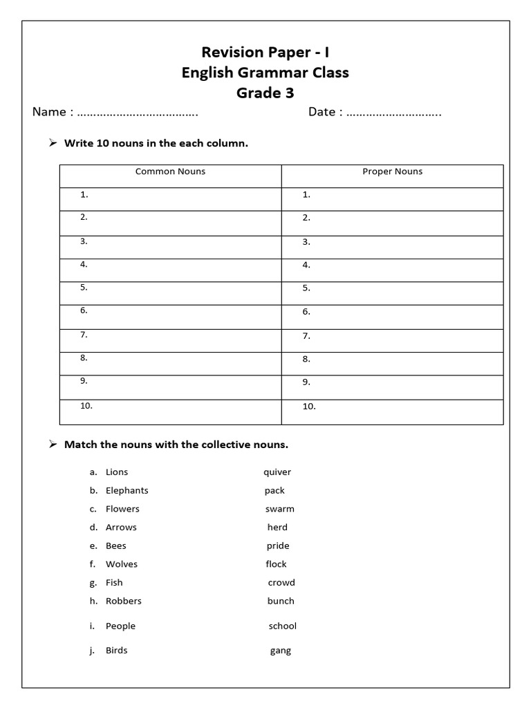 Rvision Paper I, Grade 3 | PDF
