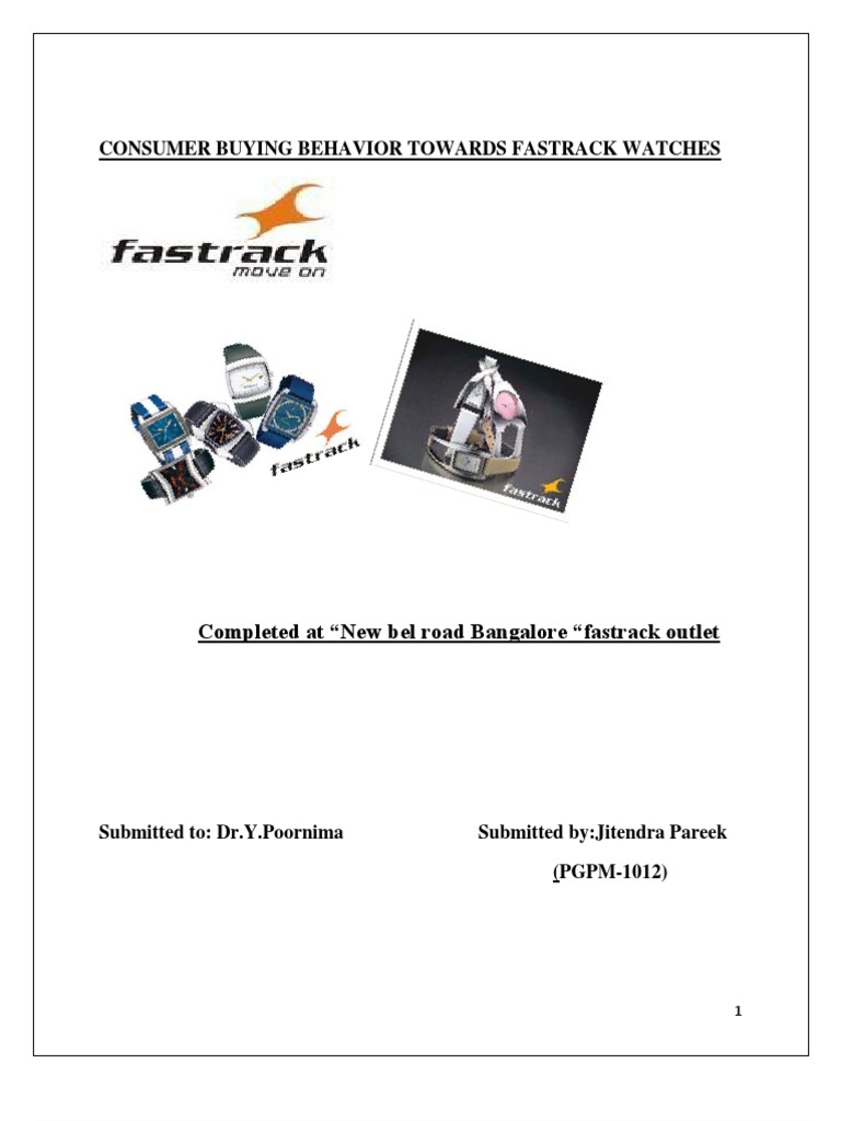Consumer Behavior at Fastrack New Bel Road | PDF | Brand | Behavior