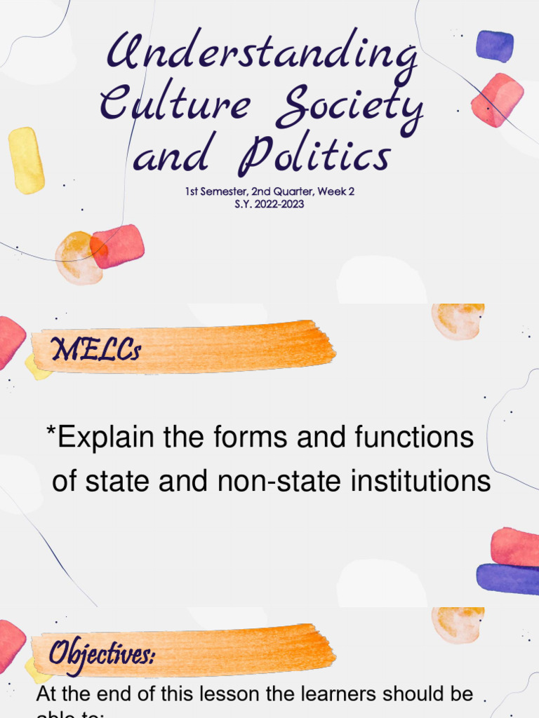 Ucsp q2 Lesson 1 State Non State Institution | PDF Ucsp q2 Lesson 1 State Non State Institution | PDF