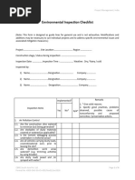 SHE Rep Monthly Inspection Checklist Template (1) | PDF | Personal ...