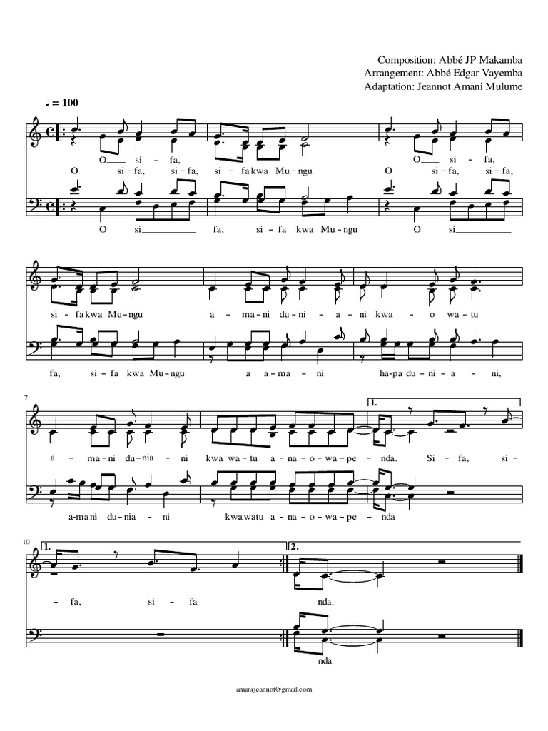 O Nkembo (Version Swahili) | PDF