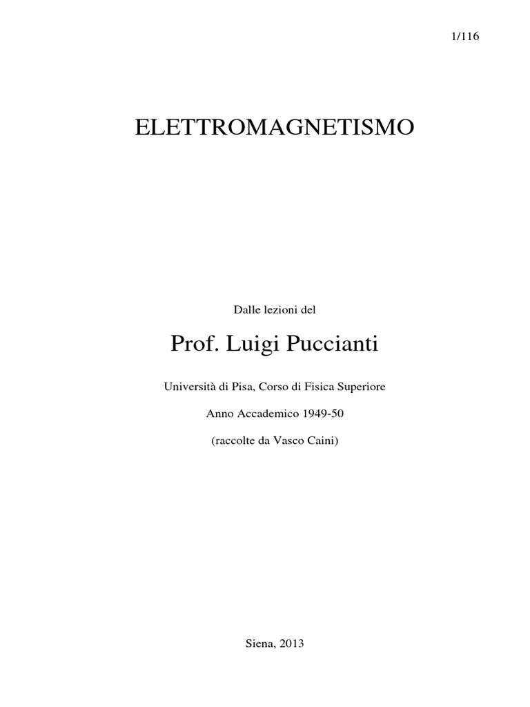 Elettromagnetismo Pdf