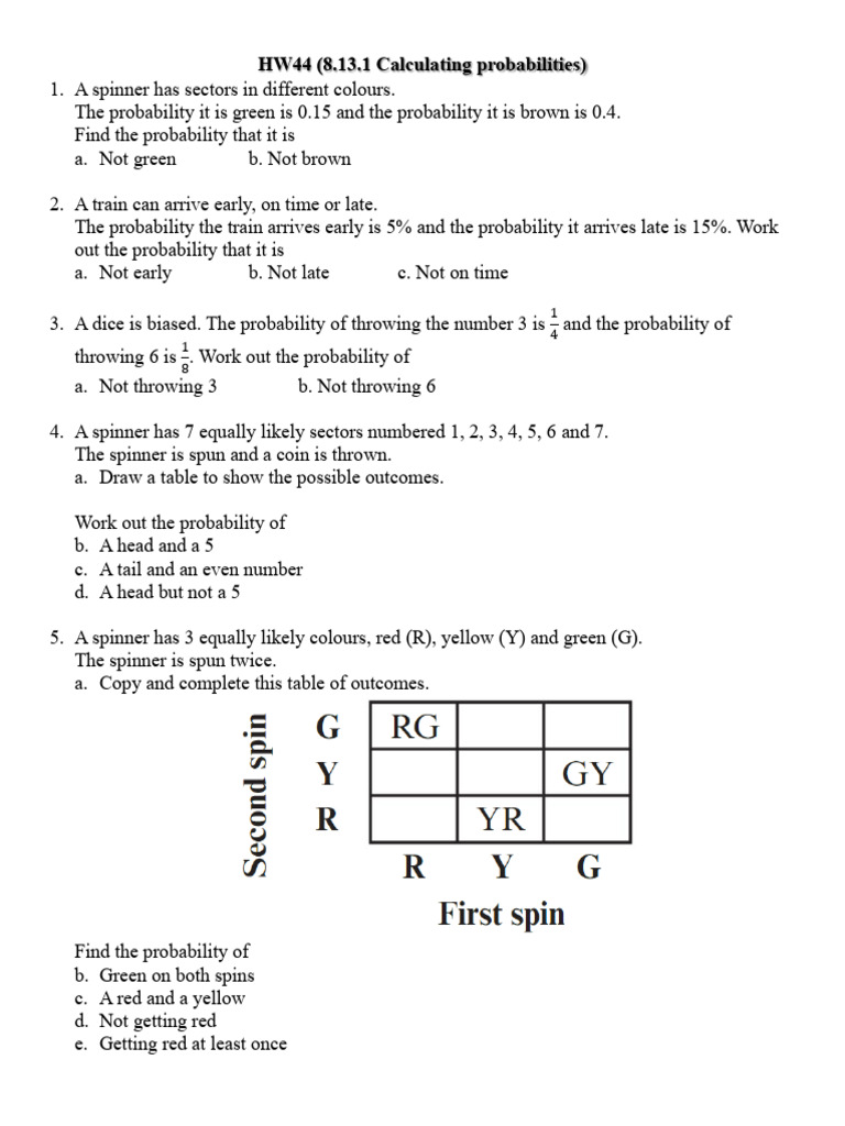 HW44!2!8.13.1 Calculating Probabilities | PDF