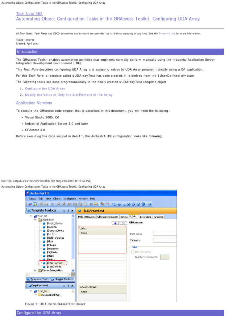 Tech Note 962 - Automating Object Configuration Tasks in The GRAcess Toolkit Configuring UDA ...