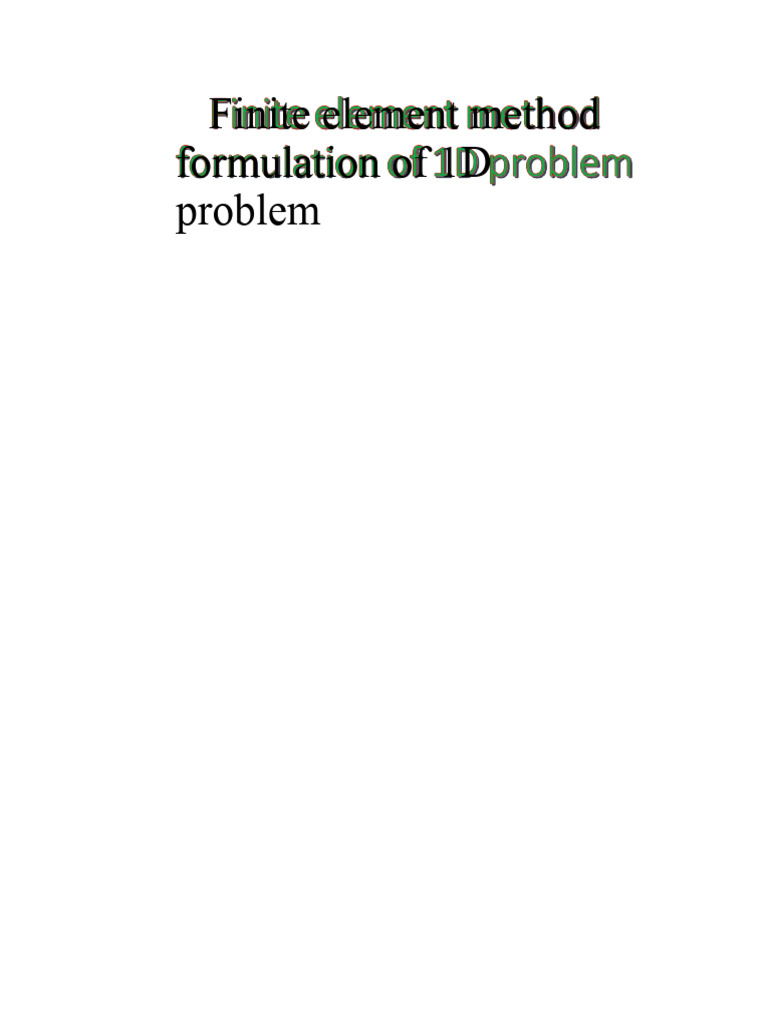 Fem 1d Pdf Finite Element Method Applied Mathematics