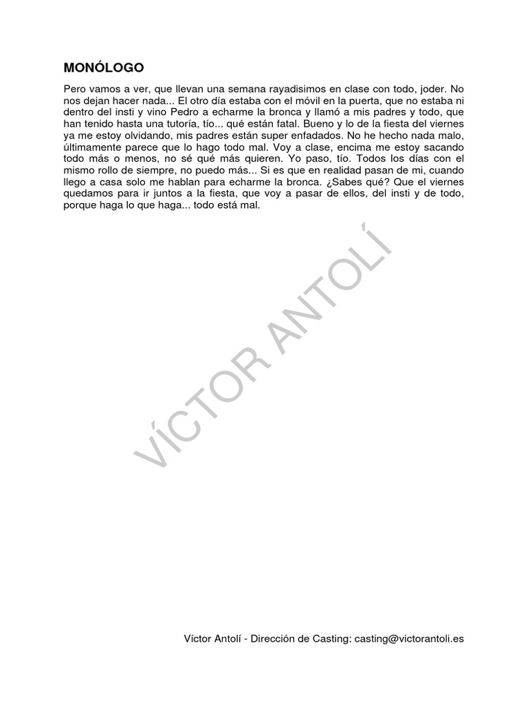 Monologo Serie | PDF